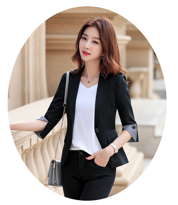 2021新作★S～5L★ OL 通勤 オフェス着 ビジネス 洗練感 七分袖 薄手 ジャケット 嘉六国際 株式会社 問屋・仕入れ・卸・卸売の専門【仕入れならNETSEA】