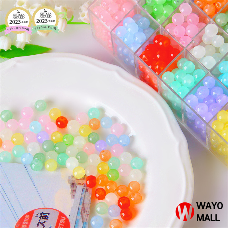 8mm ガラスビーズ コパーツDIY ビーズパーツ デコ素材 手芸材料 チェーンパーツ アクセサリーパーツ WAYOMALL | 卸売・ 問屋・仕入れの専門サイト【NETSEA】