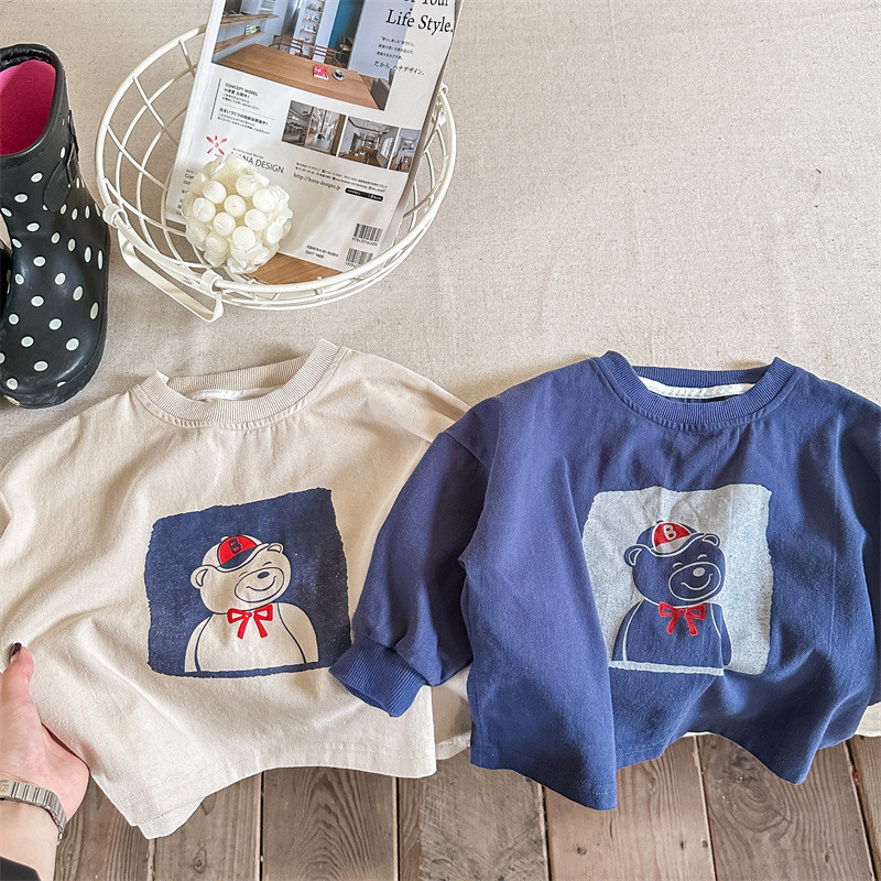 2023年ins春新作★子供服★男女兼用 Tシャツ くまちゃん 韓国風★80cm-130cm | 卸売・ 問屋・仕入れの専門サイト【NETSEA】