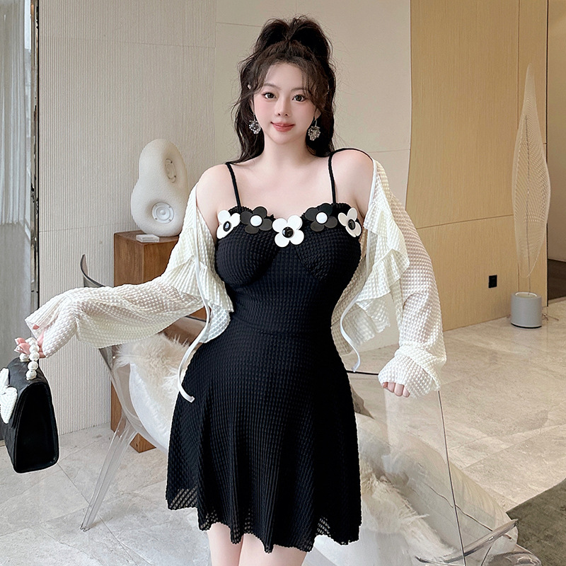 2L～6L★水着 水泳 海水浴 ビーチ カーディガン 立体感花柄ワンピース 2set | 卸売・ 問屋・仕入れの専門サイト【NETSEA】