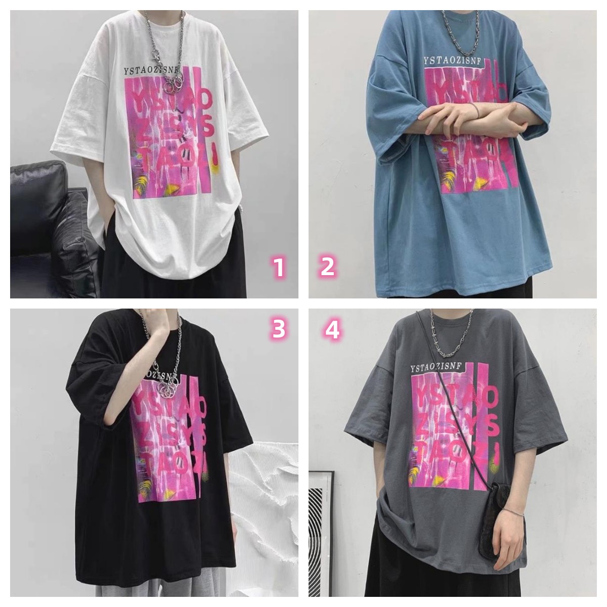 2023春夏新作 メンズ 男 カジュアル 半袖 丸首 プリント トップス Tシャツ インナー M-5XL 朝商事 合同会社 問屋・仕入れ・卸・卸売の専門【仕入れならNETSEA】