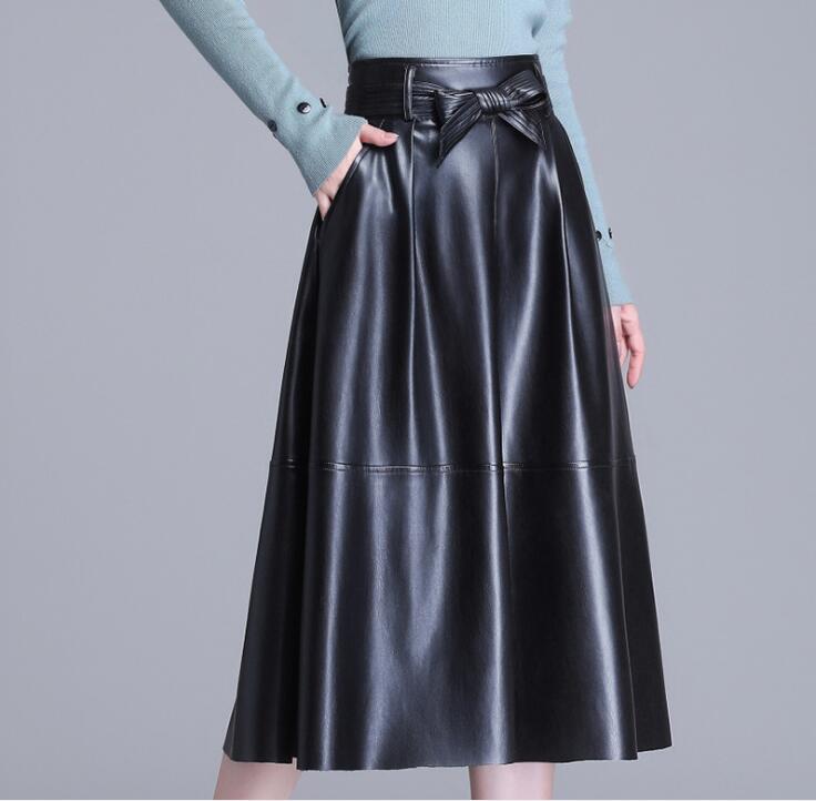 レディースPUスカート レザースカート PU膝丈スカート 2021年秋冬新作 Aライン 傘柄 PUレザースカート CONFOR 問屋・仕入れ・卸・卸売の専門【仕入れならNETSEA】