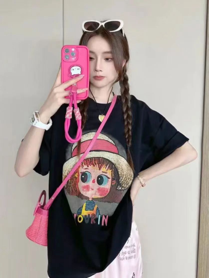 【予約223581】大きいサイズ春夏新作 韓国 レディース ファッション プリント Tシャツ ワンピースLL-4L トモニ貿易合同会社 問屋・仕入れ・卸・卸売の専門【仕入れならNETSEA】