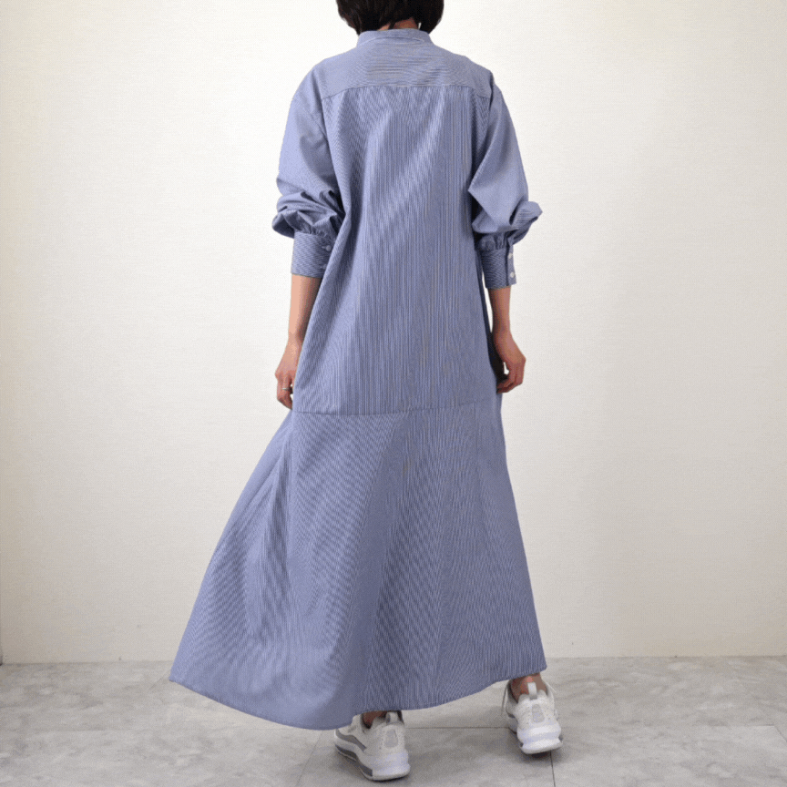 【2024新作】先染めストライプ マーメイドワンピース(31668) 株式会社 ゼノンインターナショナル 問屋・仕入れ・卸・卸売の専門【仕入れ ...