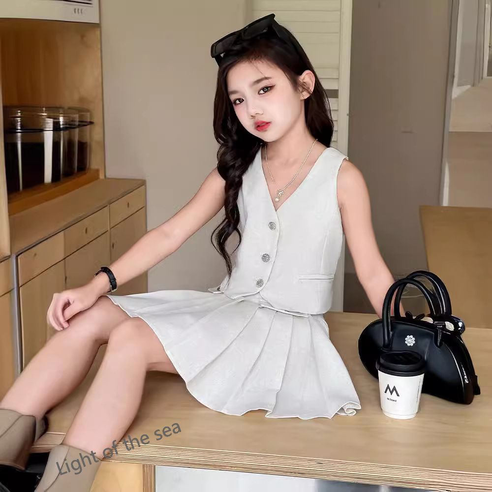 2024夏新作 ベビー服 韓国風子供服 女の子袖なし トップス+スカート2点セット 120cm-170cm 個人事業主 Light of the sea 問屋・仕入れ・卸・卸売の専門【仕入れ ...