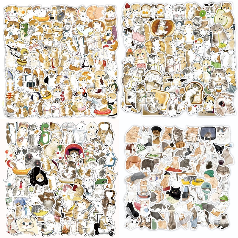 50枚/セット 新作 かわいい 猫のステッカー 動物アクセサリー 猫雑貨 装飾品 防水 漫画の猫柄手帳用シール 株式会社 A Mark Plus 問屋・仕入れ・卸・卸売の専門【仕入れならNETSEA】