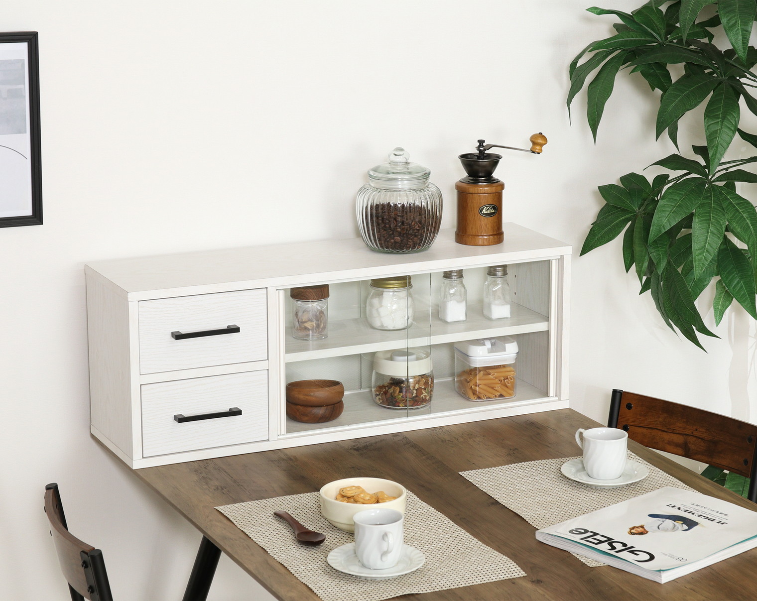 カウンター上収納ラック 80幅 オークWH | 卸売・ 問屋・仕入れの専門サイト【NETSEA】