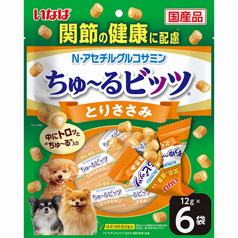 [いなばペットフード]いなば ちゅ～るビッツ 関節の健康に配慮 とりささみ 12g×6袋 | 卸売・ 問屋・仕入れの専門サイト【NETSEA】
