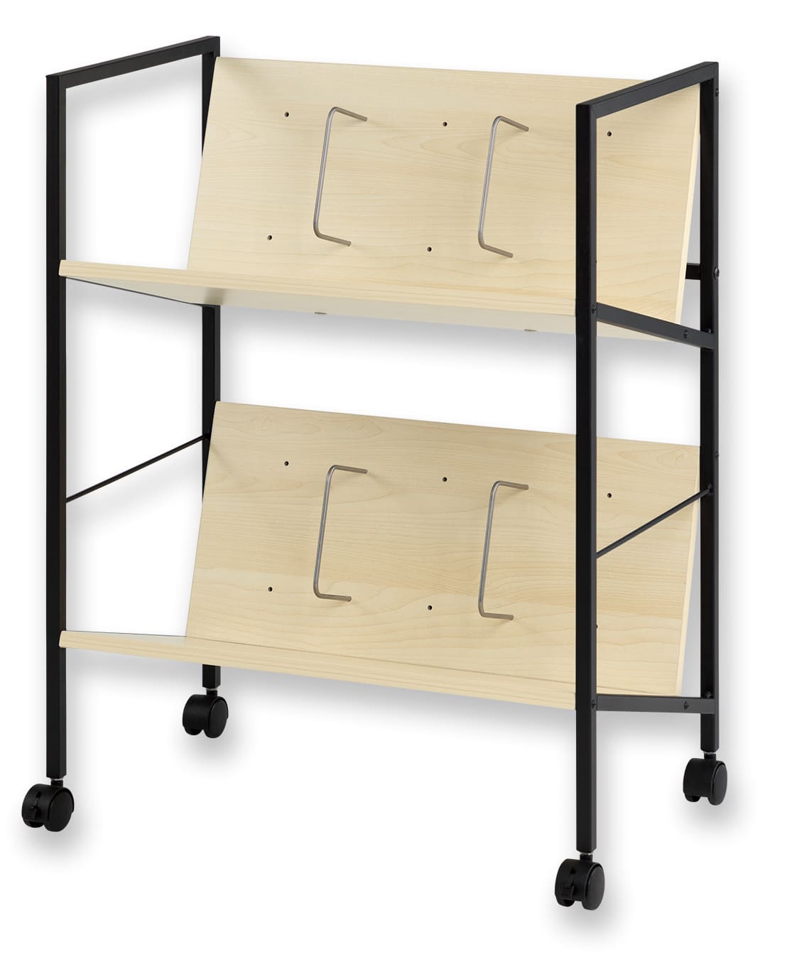 【アスカ】ファイルワゴン 2段 キャスター付き FWG02BK ブラック 小型 斜め a4 おしゃれ 木製 棚 | 卸売・ 問屋・仕入れの専門サイト【NETSEA】