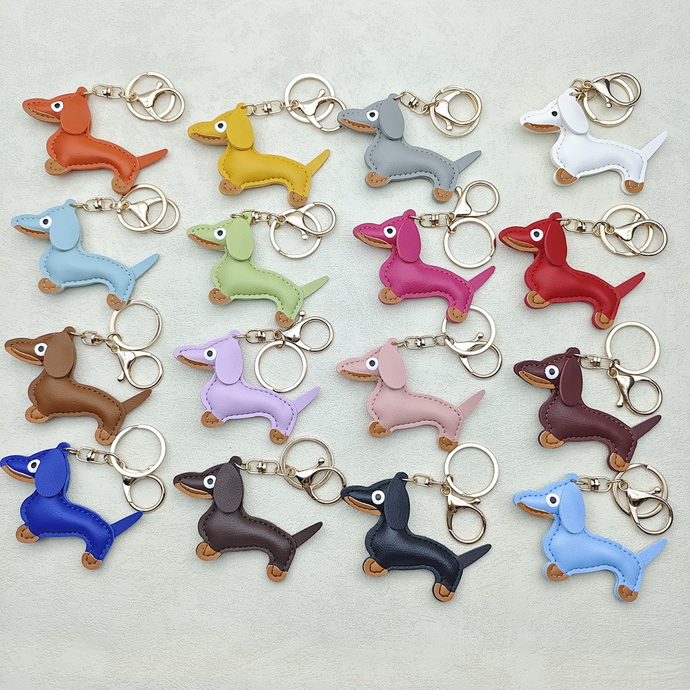 16色 PU ダックスフントキーホルダー 犬キーホルダー かわいい 動物 キーチェーン 犬雑貨 | 卸売・ 問屋・仕入れの専門サイト【NETSEA】