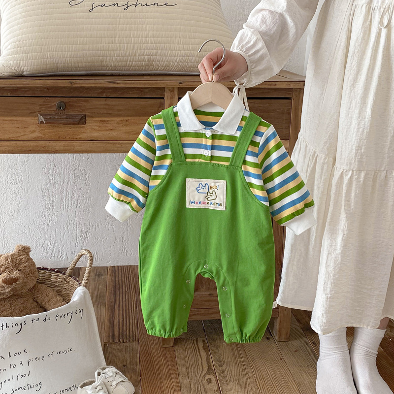 ★BaBy★ 66~90cm ベビーオーバーオール ロゴオールインワン 韓国ベビー服 | 卸売・ 問屋・仕入れの専門サイト【NETSEA】