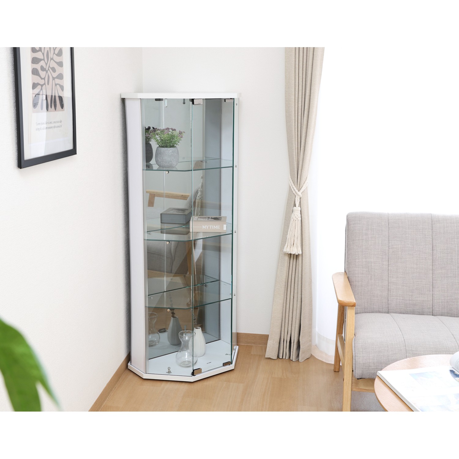 ガラスコレクションケース BAAL コーナー WH | 卸売・ 問屋・仕入れの専門サイト【NETSEA】