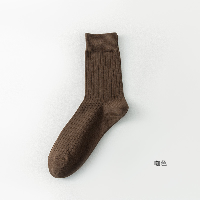 2024年秋冬 メンズリブ編みカジュアルソックス カレー色 40-44 | 卸売・ 問屋・仕入れの専門サイト【NETSEA】