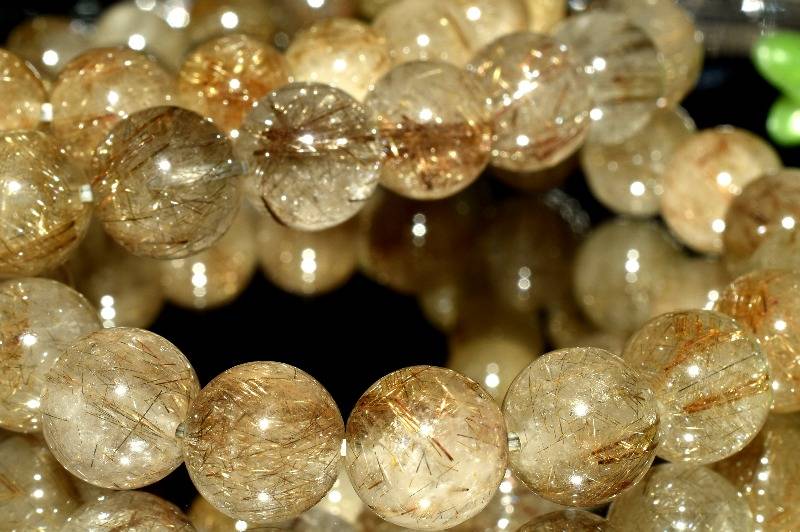シャンパンカラー シルバールチルクォーツ 9.5mm ブレスレット 1個売り _BG5502-95 | 卸売・ 問屋・仕入れの専門サイト【NETSEA】