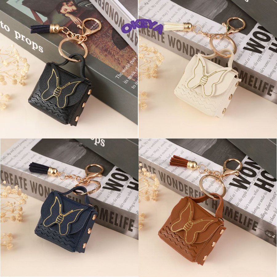 レディース小物 キーホルダー PUレザー イヤホンポーチ DIY商品 コインケース バッグチャーム 蝶 | 卸売・ 問屋・仕入れの専門サイト ...
