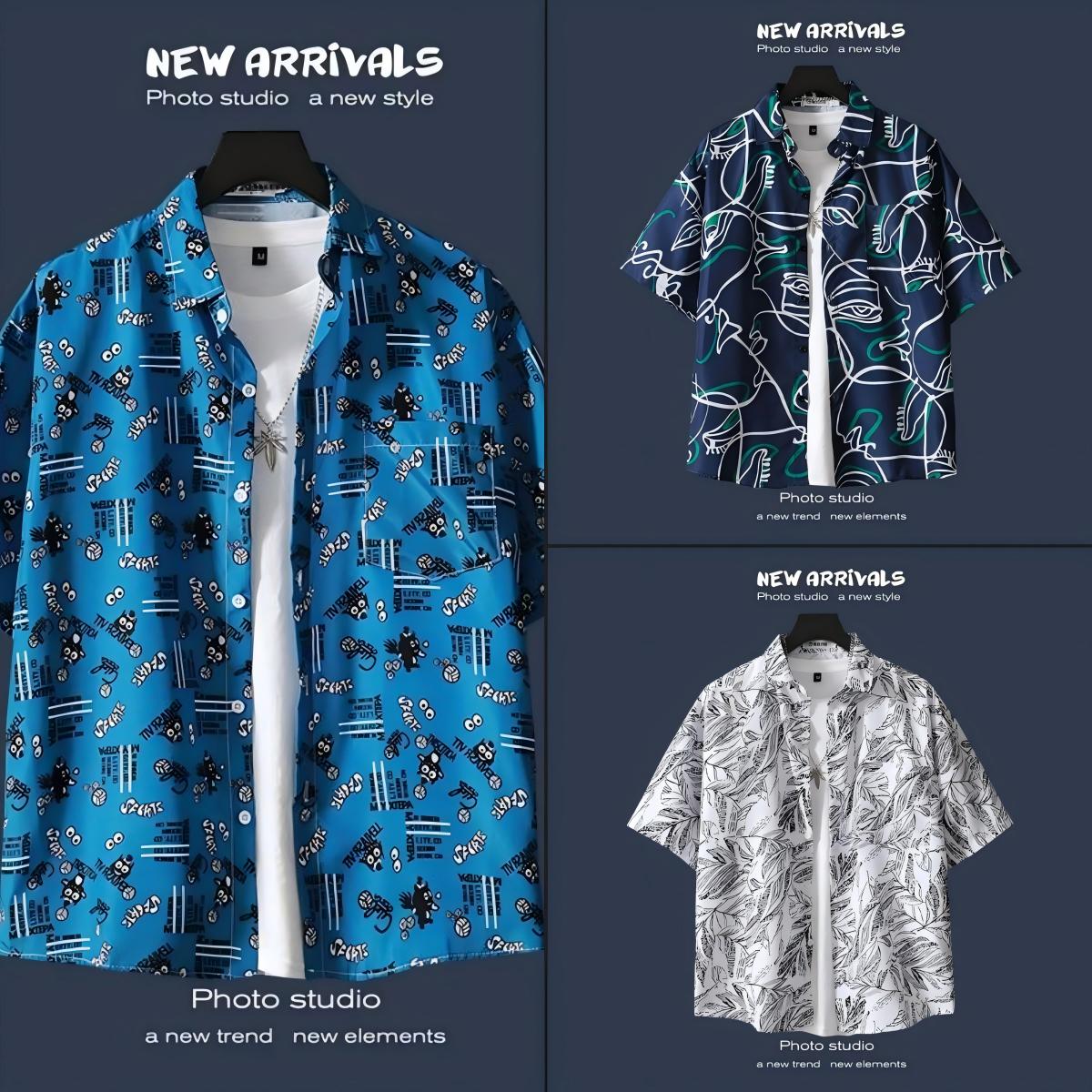 2025春夏メンズ服 カジュアル系 ワイシャツ 韓国風 Tシャツ トップス カーディガン 3色展開[M~3XL] | 卸売・ 問屋・仕入れの専門サイト【NETSEA】