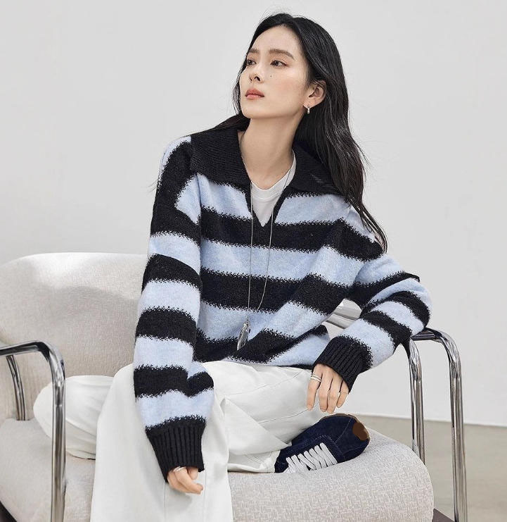 2025年冬新作 レディース トップス ニット セーター Vネック ストライプ アウター おしゃれ | 卸売・ 問屋・仕入れの専門サイト【NETSEA】